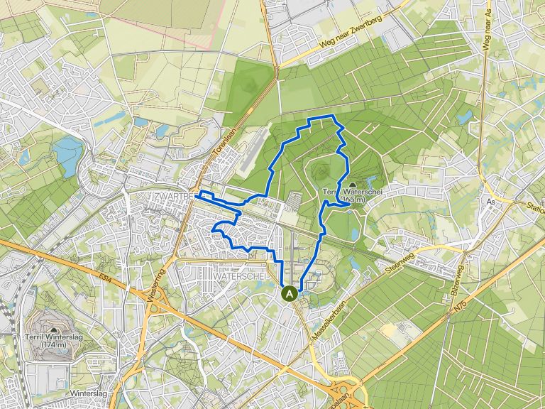 instapplaats Mijnkathedraal zwartberg (thema) | wandeling | Komoot